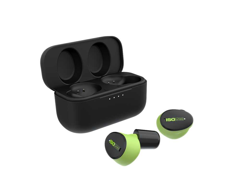 ISO Tunes FREE Aware True Wireless Bluetooth Earbuds - Safety Green ...