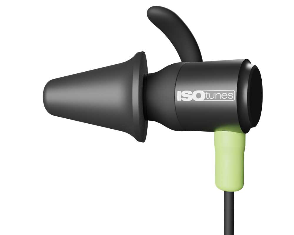 ISO Tunes LITE Bluetooth Earbuds - Safety Green | the Lawnmower Hospital